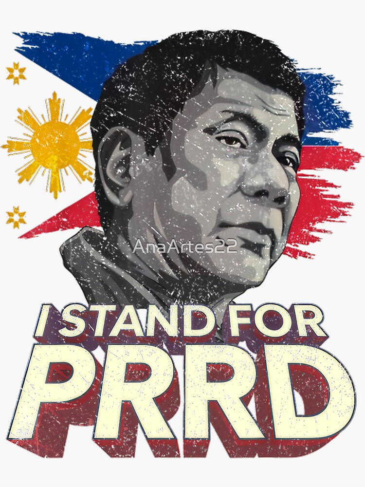 "I Stand For Prrd Supporter Digong Duterte Philippine Du30" Sticker for ...
