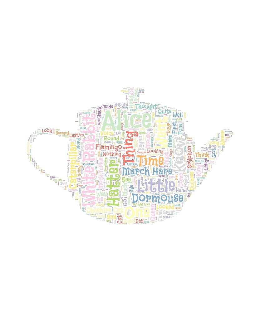 "Lewis Carroll's Alice in Wonderland Word Art" by Amy Olsen | Redbubble