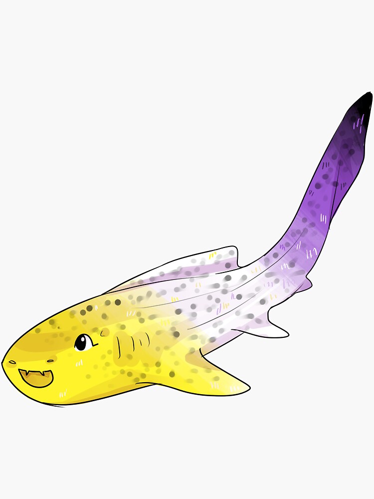 "Nonbinary pride shark" Sticker for Sale by Beatrees | Redbubble