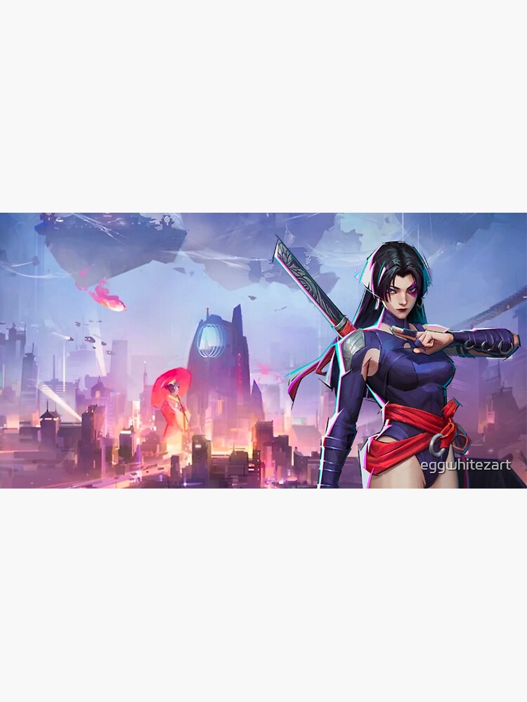 "psylocke marvel rivals desk mat " Sticker for Sale by eggwhitezart ...