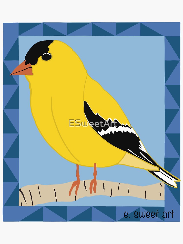 "Goldfinch" Sticker for Sale by ESweetArt | Redbubble