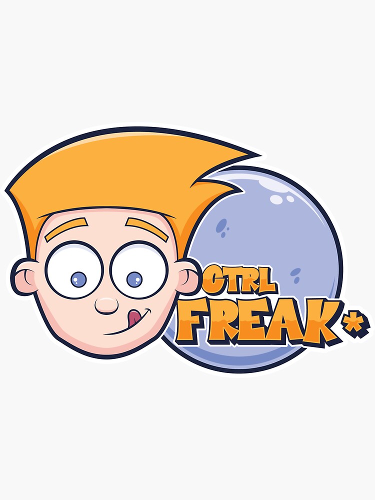 "CTRL Freak – Funny Gamer Students & Gamers" Sticker for Sale by ...