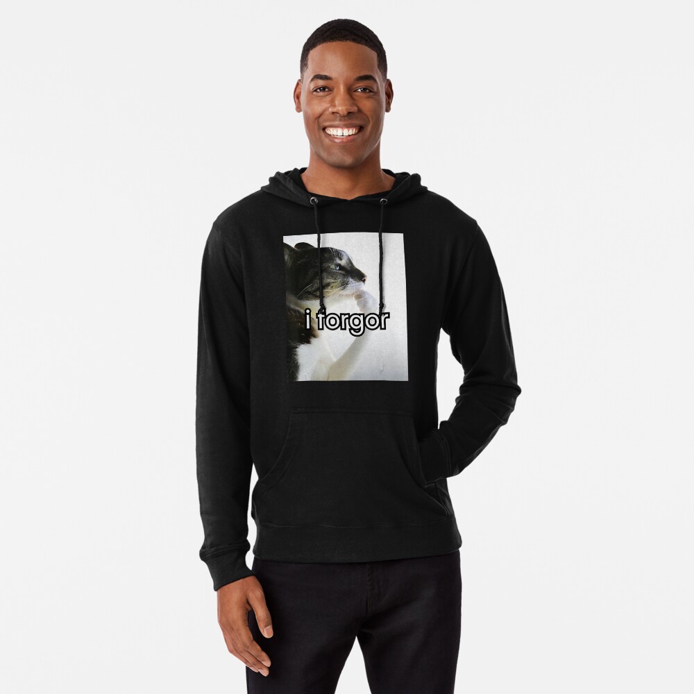 "Funny Silly Cat Meme I Forgor Cringe Brainrot Meme" Sticker for Sale ...