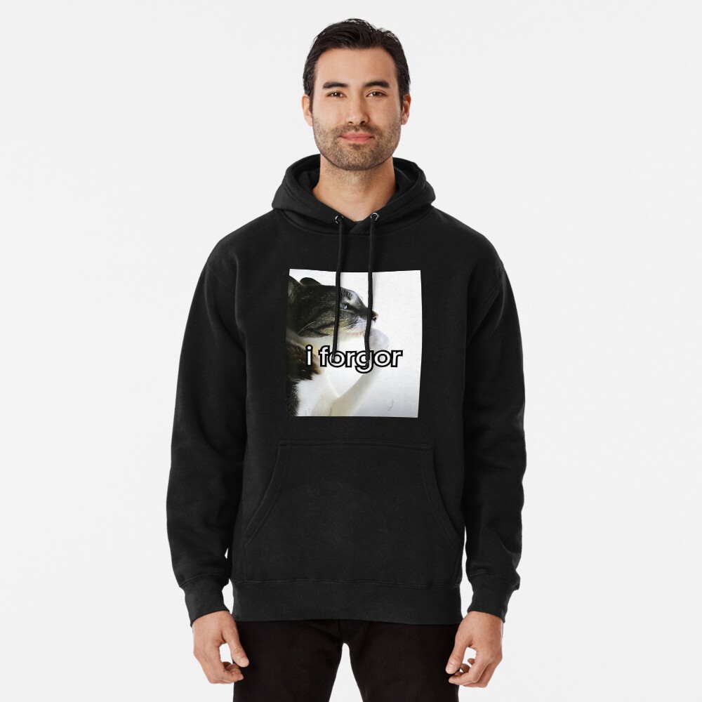 "Funny Silly Cat Meme I Forgor Cringe Brainrot Meme" Sticker for Sale ...