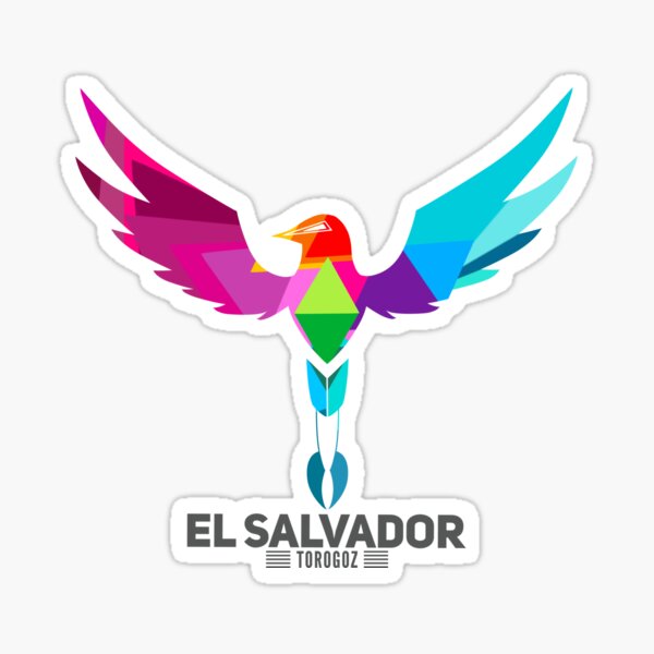 "El Salvador T-Shirt National Bird Torogoz -Multi Colors" Sticker for ...