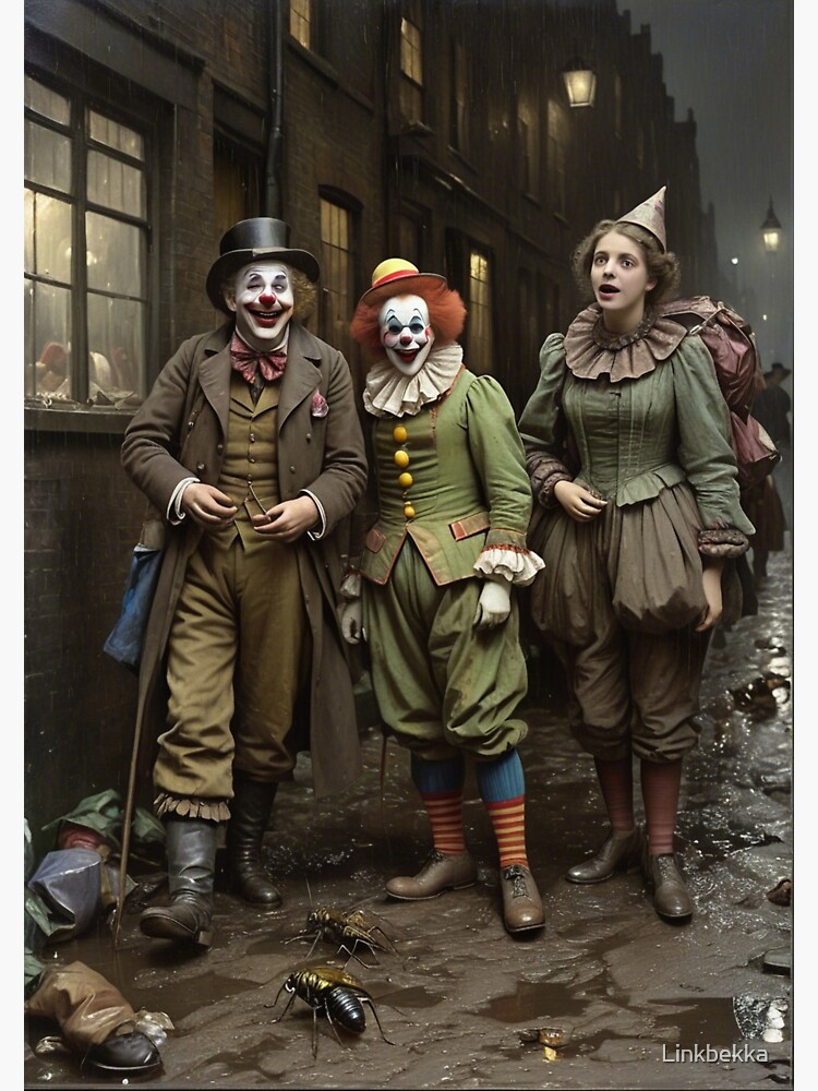 "Three Victorian clowns in 19th century London" Sticker for Sale by ...