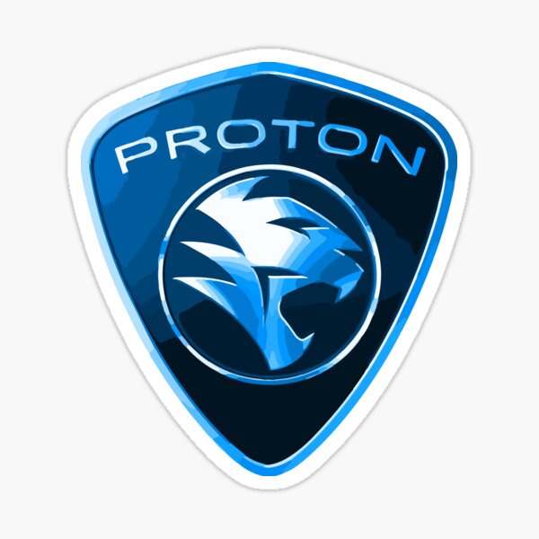 "Proton Power - Blue Proton Car Badge" Sticker for Sale by DylanJaimz ...