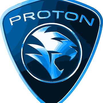 "Proton Power - Blue Proton Car Badge" Sticker for Sale by DylanJaimz ...