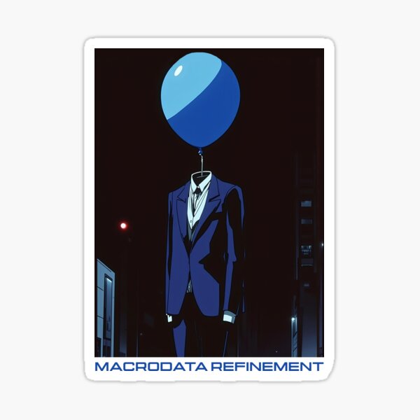 "Severance Macrodata Refinement Anime Style Balloon Man" Sticker for ...