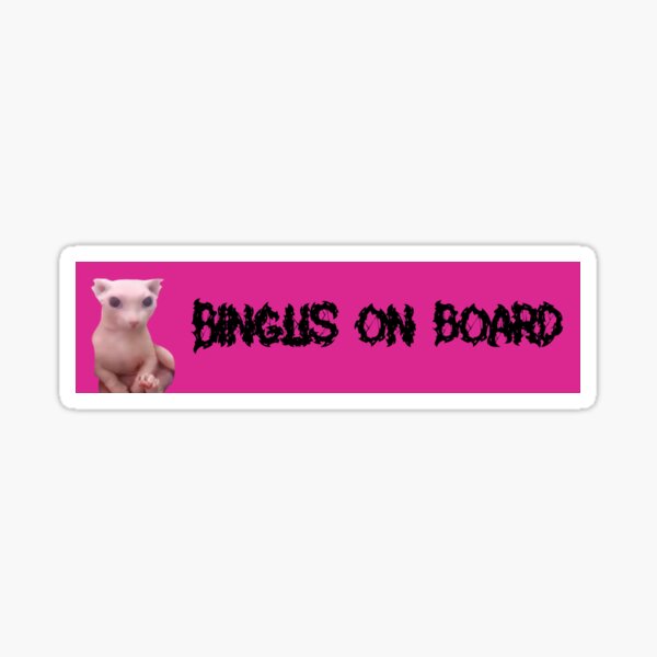 "Bingus On Board Meme" Sticker for Sale by UmbraApparel | Redbubble