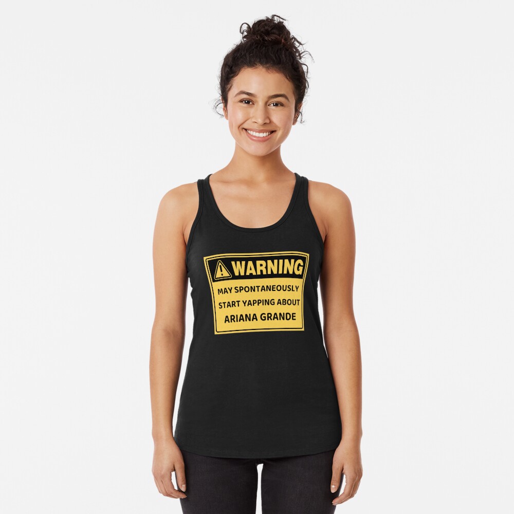 "Yapping Warning Ariana Grande" Sticker for Sale by Parzival034 | Redbubble