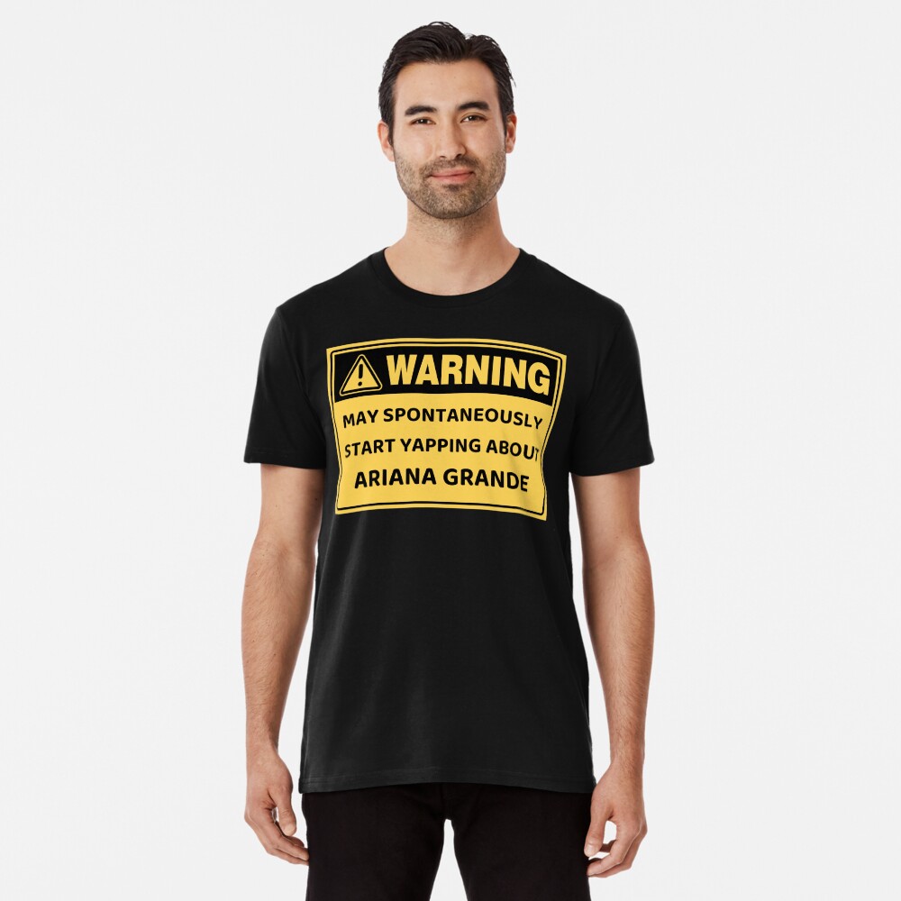 "Yapping Warning Ariana Grande" Sticker for Sale by Parzival034 | Redbubble