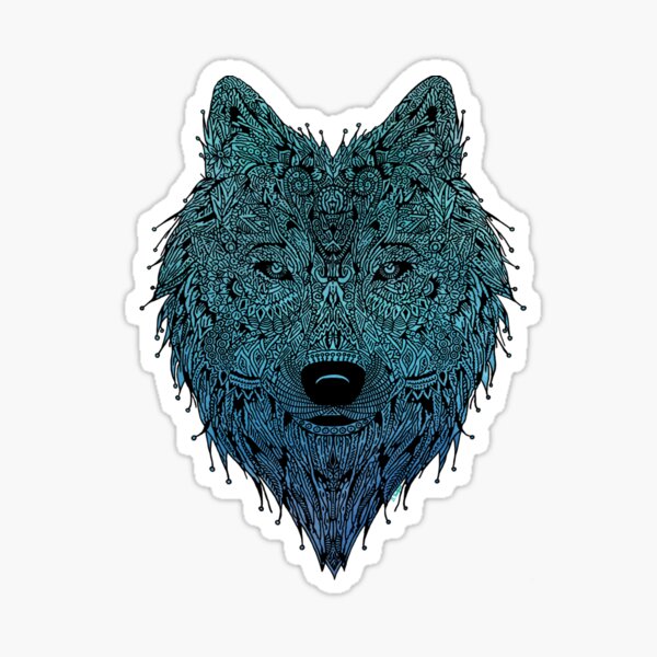 "Wolf " Sticker for Sale by ScarletKnightCo | Redbubble