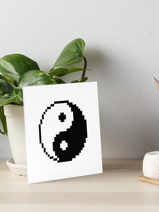 "Yin and Yang Pixel Art" Art Board Print for Sale by Crampsy Design ...