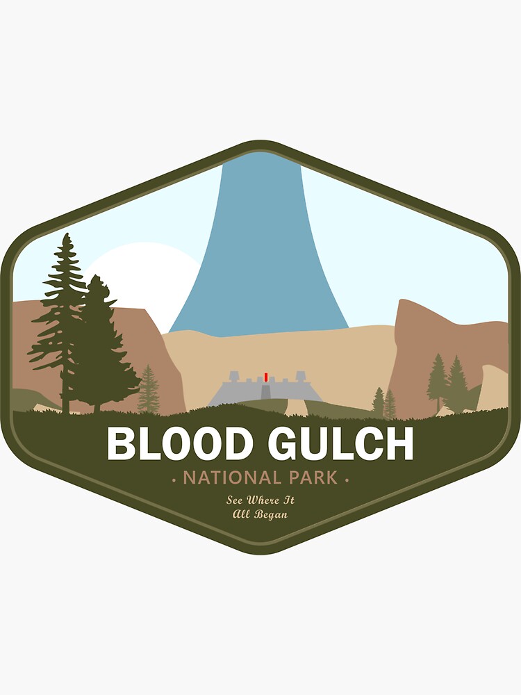 "Blood Gulch National Park " Sticker for Sale by GalacticTravel | Redbubble