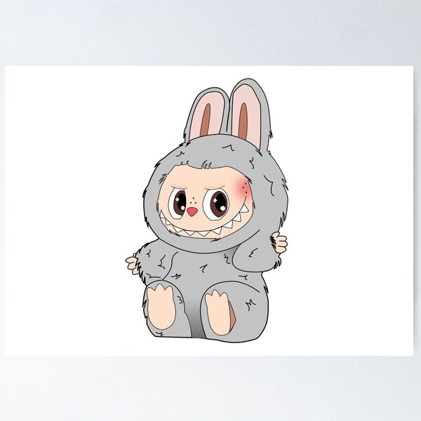 "Labubu - Gray" Poster for Sale by StickerWey | Redbubble