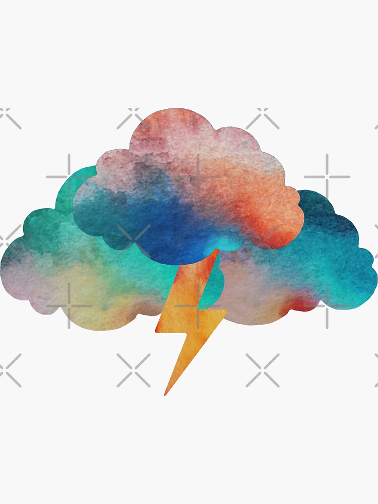 "thunder" Sticker for Sale by ausketches | Redbubble