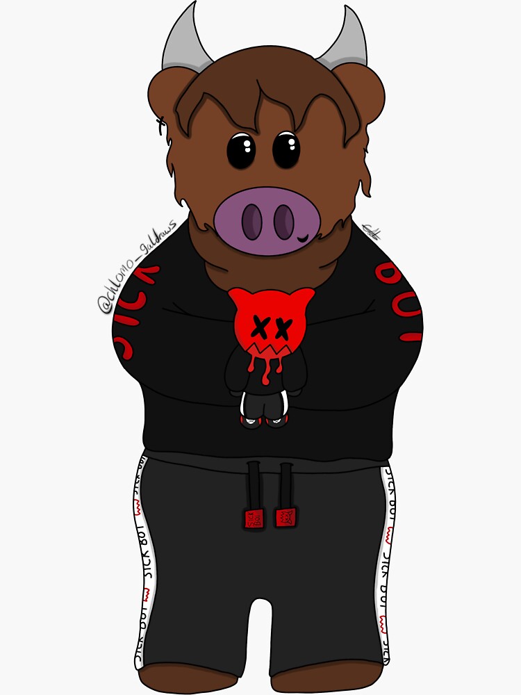 "Winston with Sick Boi figure and clothes" Sticker for Sale by Chlomo ...