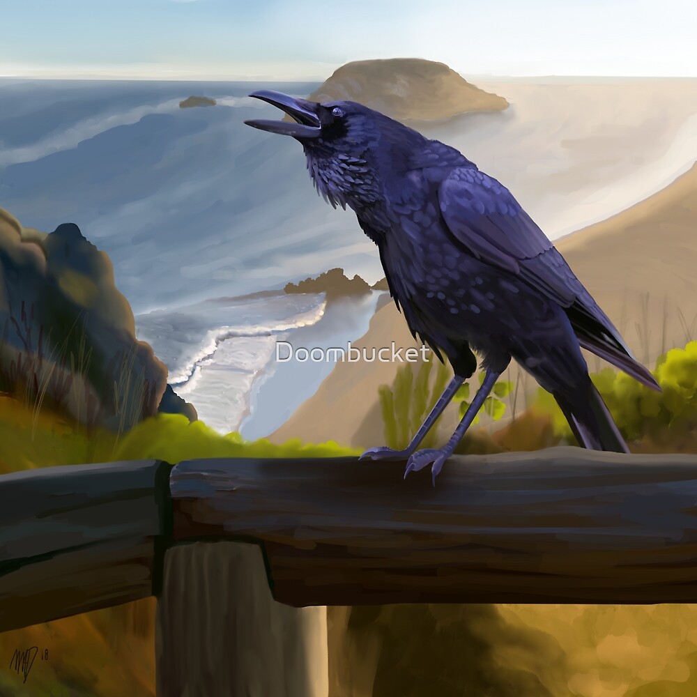"Corvid by the Sea" by Doombucket | Redbubble