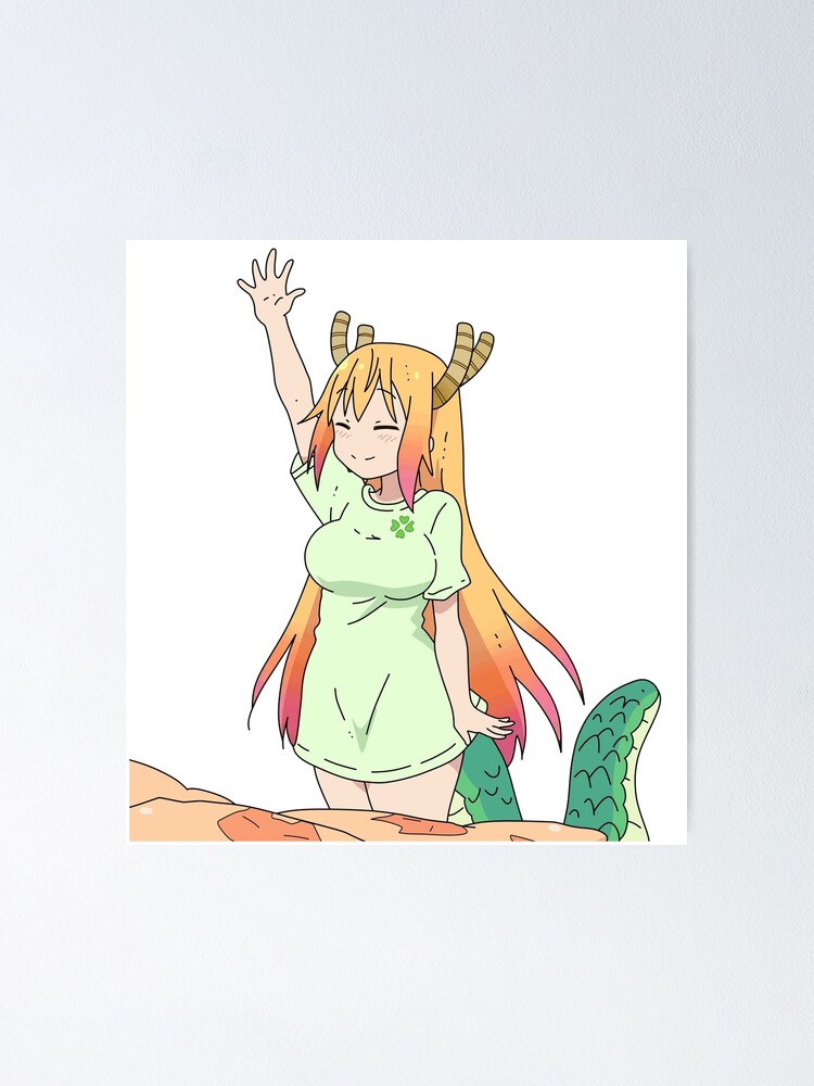 "Dragon Maid:- Tohru Happy" Poster by neomeme | Redbubble