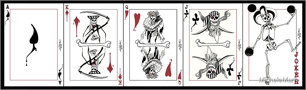 "Skeleton playing card spread" by MicheleMarie | Redbubble