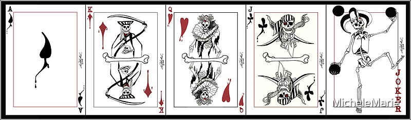"Skeleton playing card spread" by MicheleMarie | Redbubble