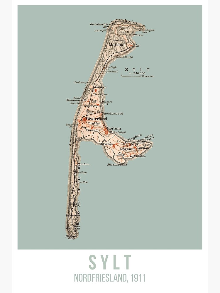 "Sylt as it was in 1911: Artwork based on an original historical island ...