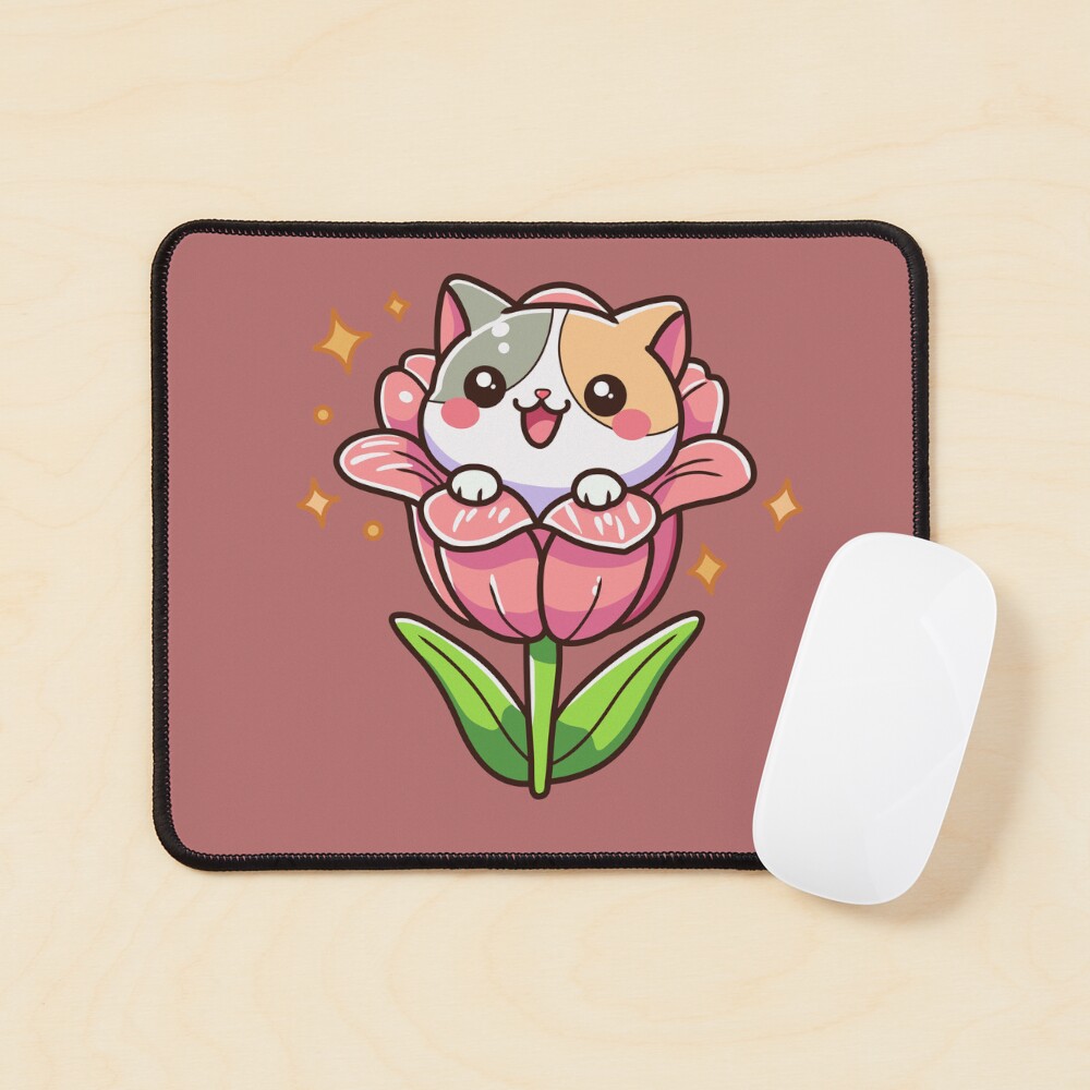 "Tulip Cat" Sticker for Sale by Delidream | Redbubble