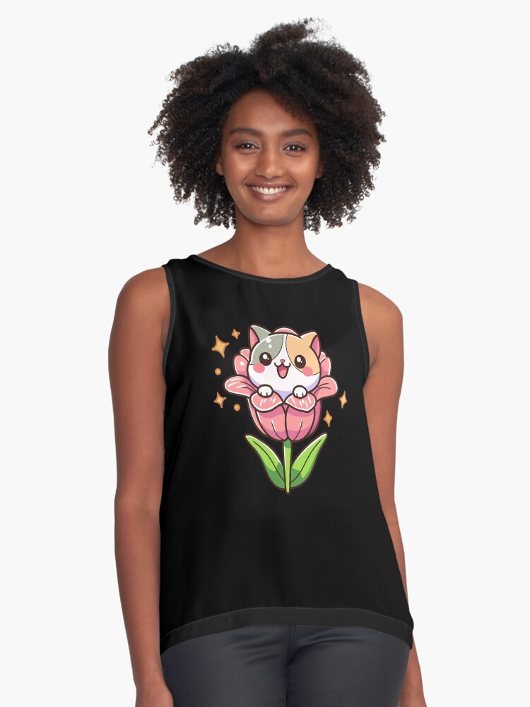 "Tulip Cat" Sticker for Sale by Delidream | Redbubble