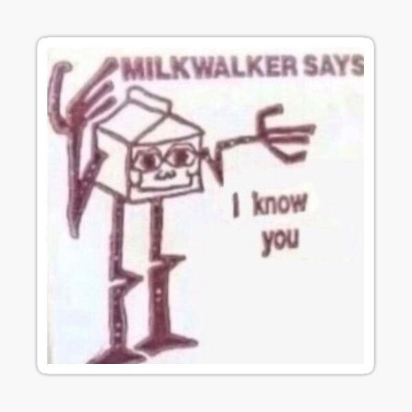 "milkwalker" Sticker by ashdana | Redbubble