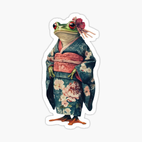 "Geisha Frog" Sticker by Mauswohn | Redbubble