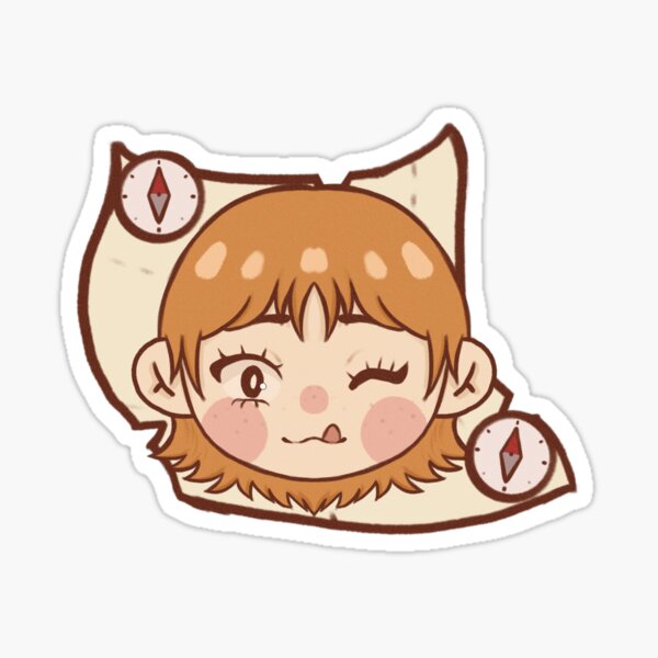 "Nami Map Chibi" Sticker for Sale by peapoduwu | Redbubble