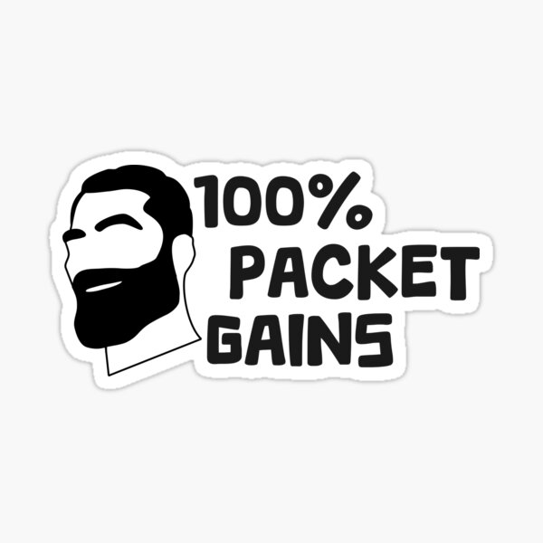 "Packet Gains" Sticker for Sale by DeepUnderscore | Redbubble