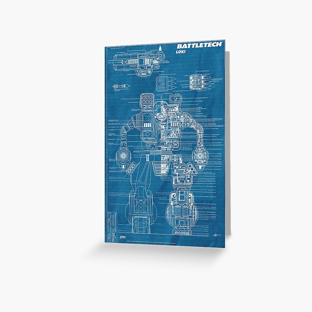 "Battletech Blueprint Hellbringer Loki Poster" Poster for Sale by ...