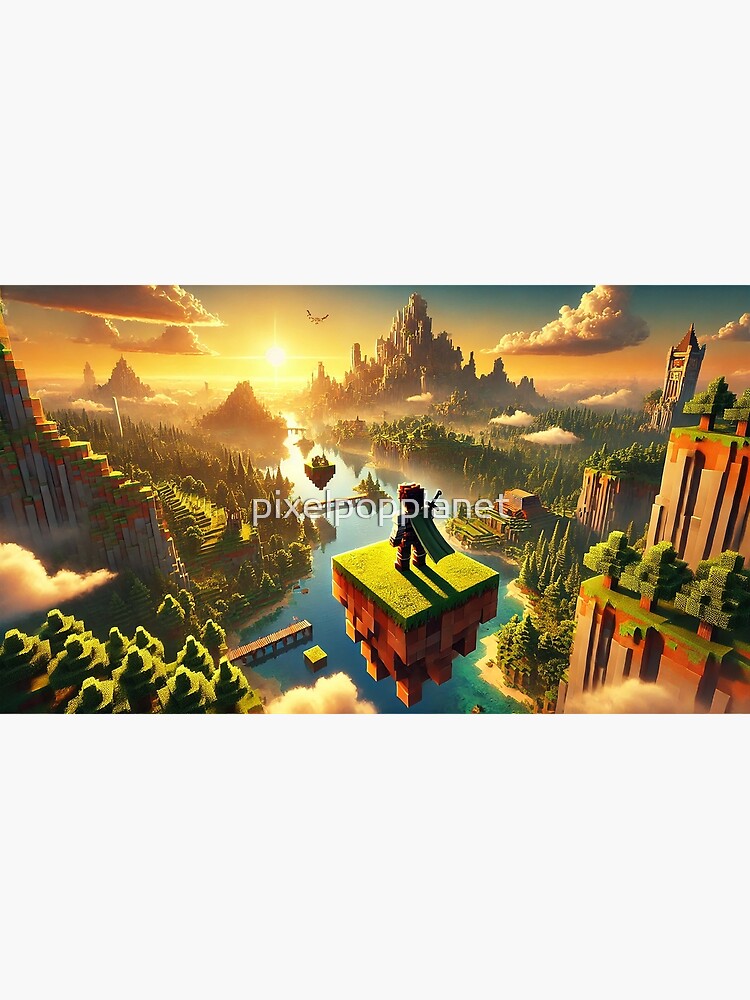 "Voxel Fantasy Explorer Scene – Floating Island RPG World Adventure ...