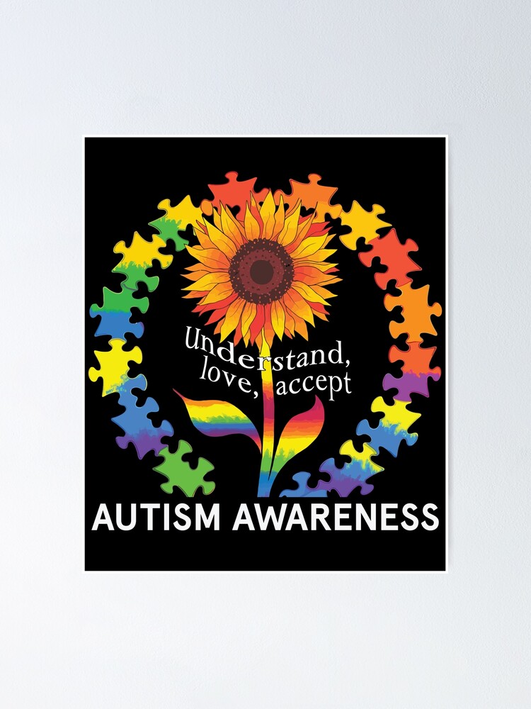 "Autism Awareness Sunflower" Poster for Sale by tmerchtrends | Redbubble