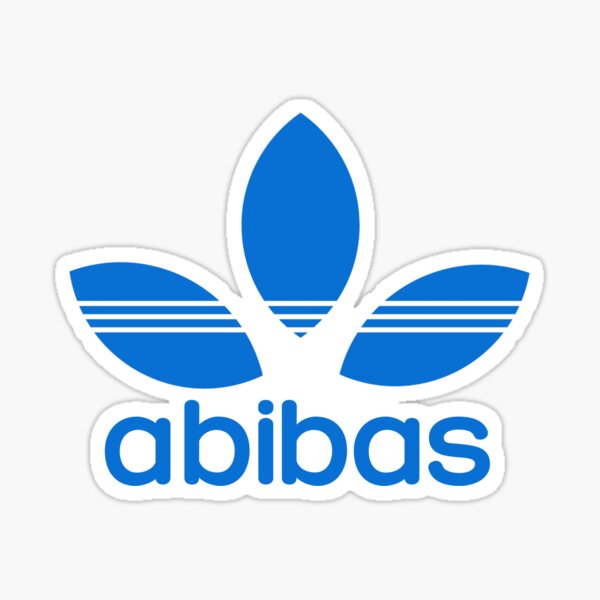 "Abibas" Sticker for Sale by UNK-Fatigues | Redbubble
