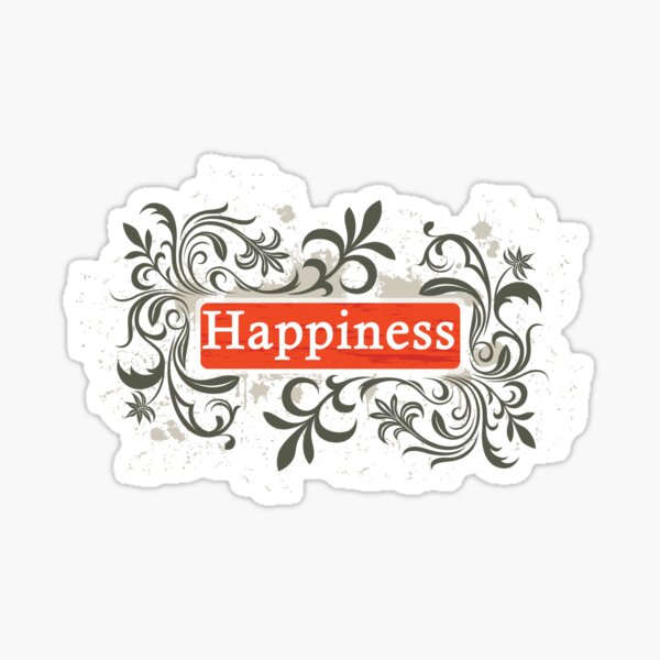 "Happiness - Sticker" Sticker for Sale by nunigifts | Redbubble