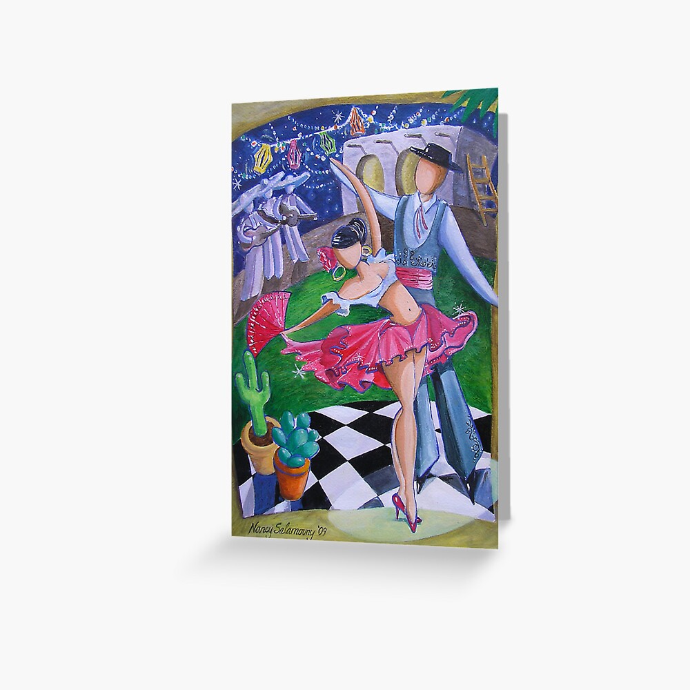 "Spicy Salsa Dance" Greeting Card for Sale by nancysalamouny | Redbubble
