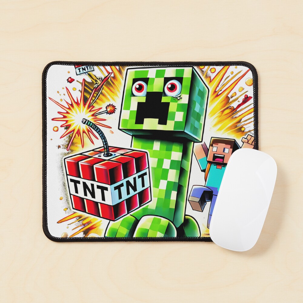 "Steeve and the creeper with a bit of tnt - minecraft " Sticker for ...