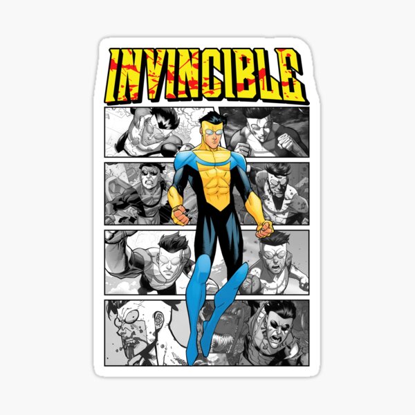 "Invincible Retro" Sticker for Sale by amelia5zebq2 | Redbubble