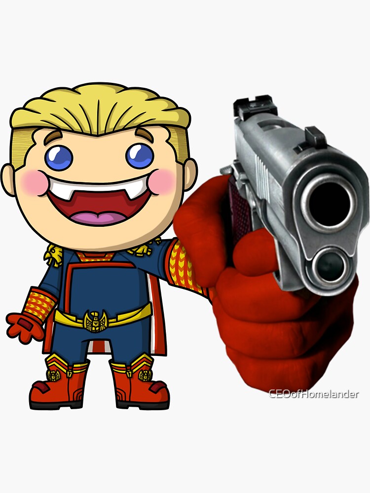"Homelander With A Gun" Sticker for Sale by CEOofHomelander | Redbubble