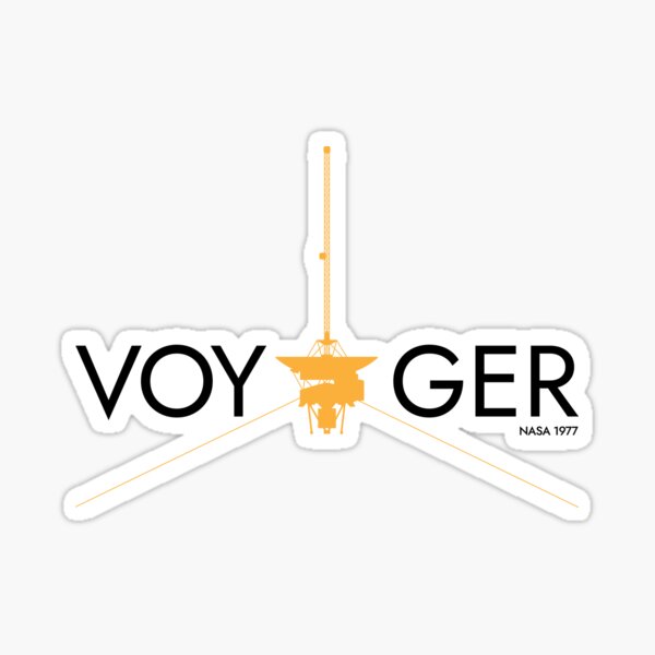 "Voyager. NASA 1977. Typographic Logo" Sticker for Sale by BGALAXY ...