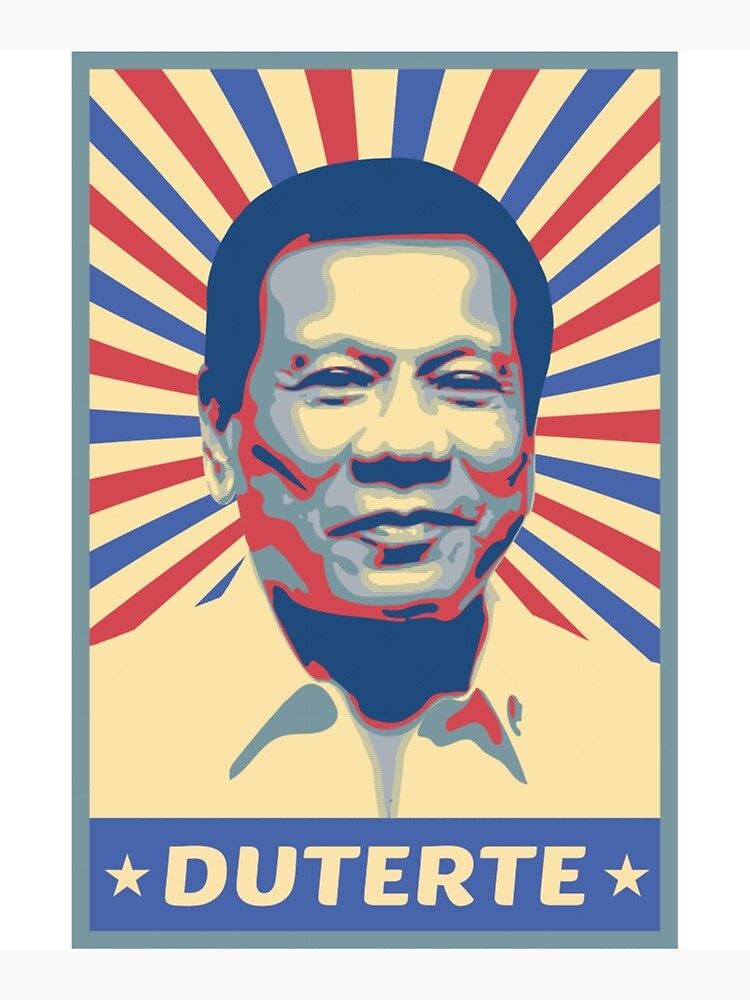 "Rodrigo Duterte Rody Digong Davao President Philippines" Art Print for ...