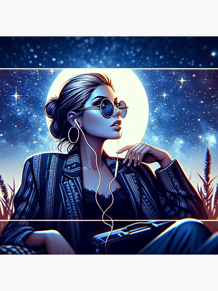 "Beauty under the stars" Sticker for Sale by StyleSculpt-N | Redbubble