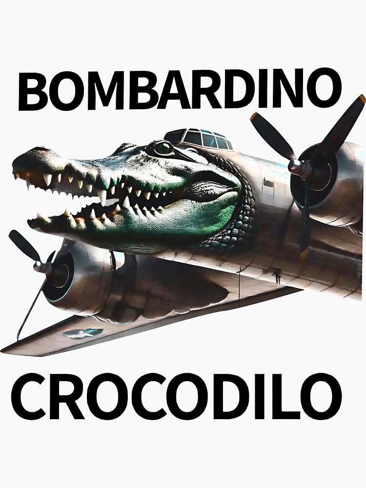 "Bombardiro Crocodilo Meme" Sticker for Sale by JessicaMaxwell | Redbubble