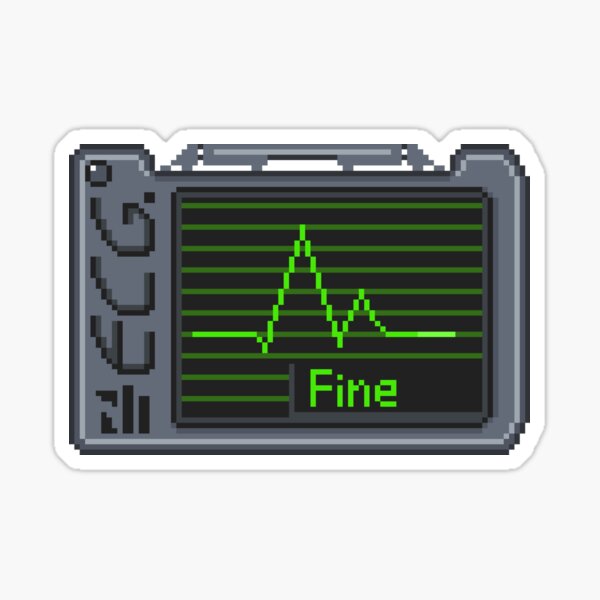 "Resident Evil Fine Status Pixel Art" Sticker for Sale by ...