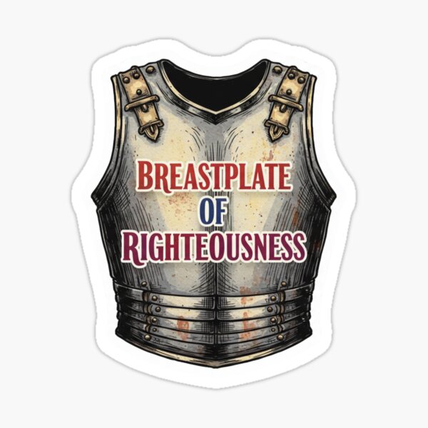 "Breastplate of Righteousness, Armor of God, Ephesians 6:14" Sticker ...