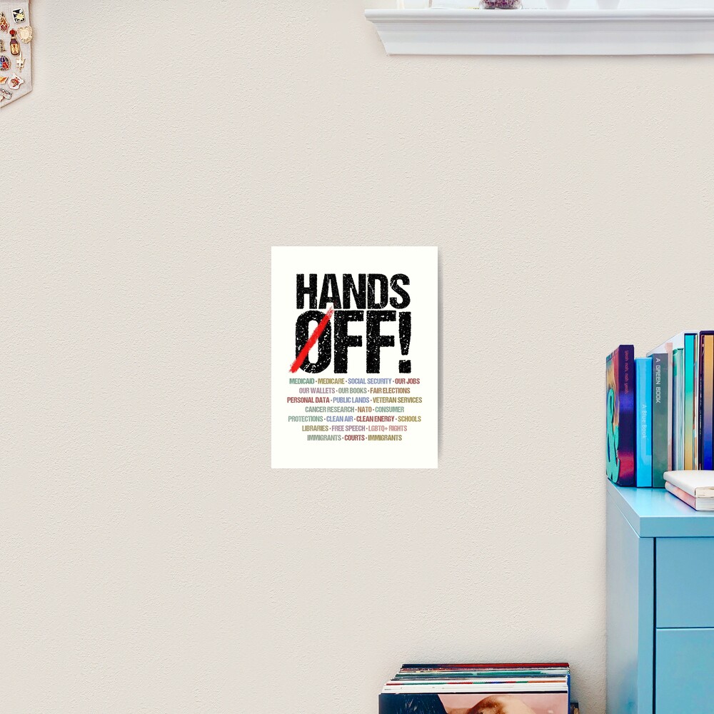 "Hands Off Protest Black" Poster for Sale by Vincent-Cloud | Redbubble