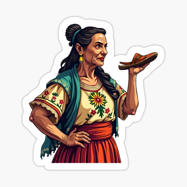 "La Chancla" Sticker for Sale by Enspiretiveart | Redbubble